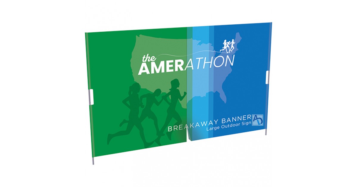 Buy Large Breakaway Banner Custom Printed Vinyl Graphics