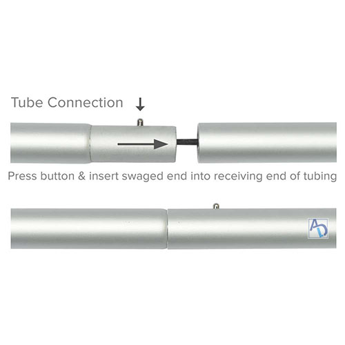 Buy 20ft EZ Tube Kicktail White Back Graphic Display