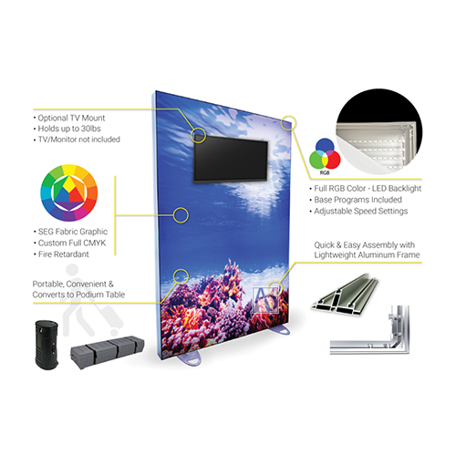 Flow-Motion Animated Free Standing Center Monitor Display - 118in x ...