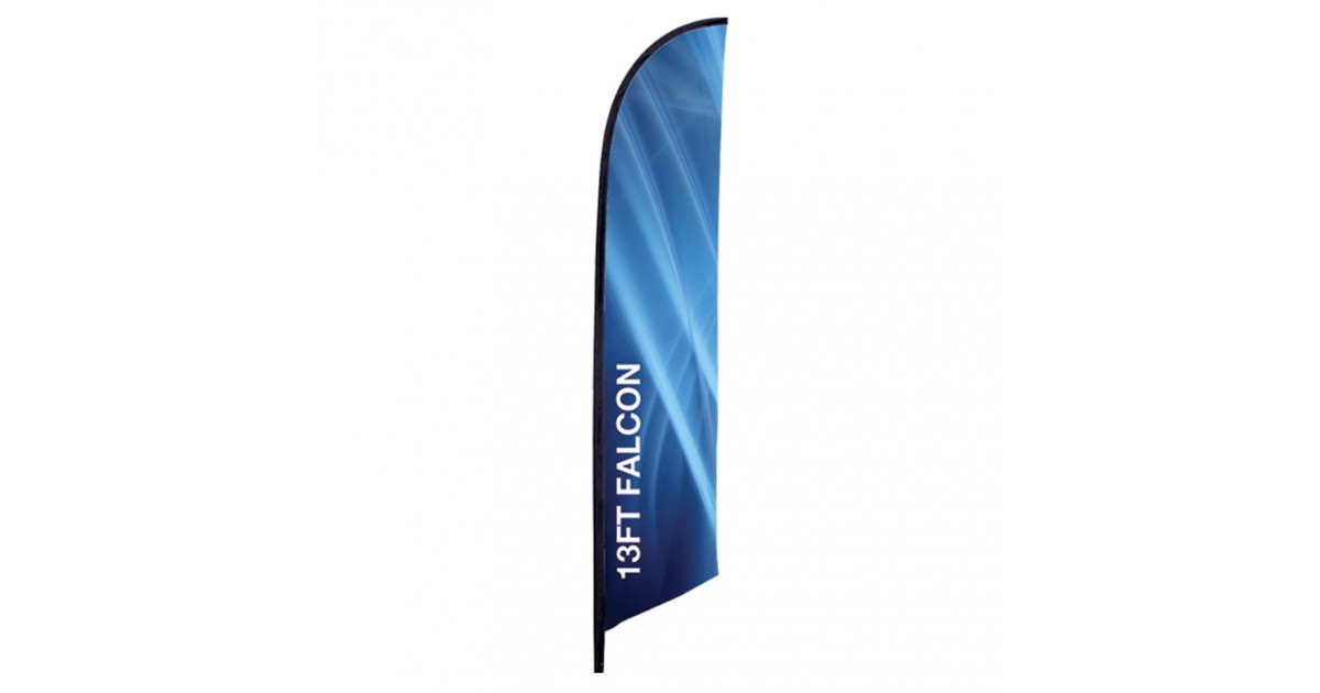 13ft Graphic Marketing Feather Flag - Custom Printed Falcon Banner