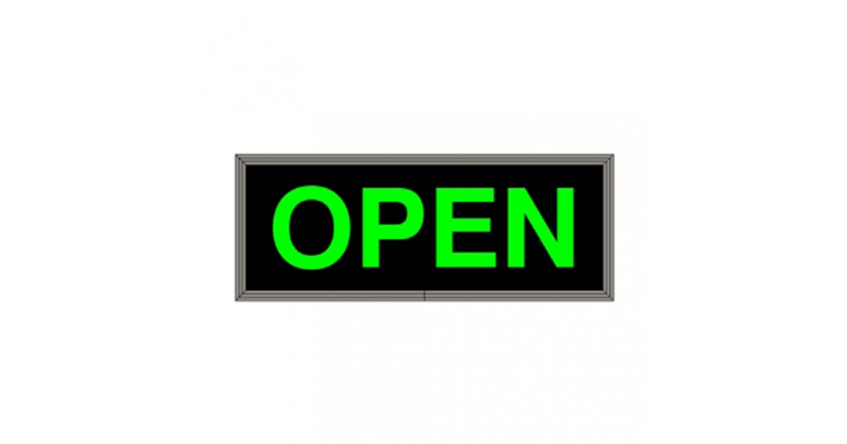Outdoor Neon Backlit Open Sign