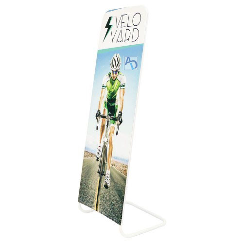 One Choice Leaning Tube Banner Stand Indoor w. Graphic