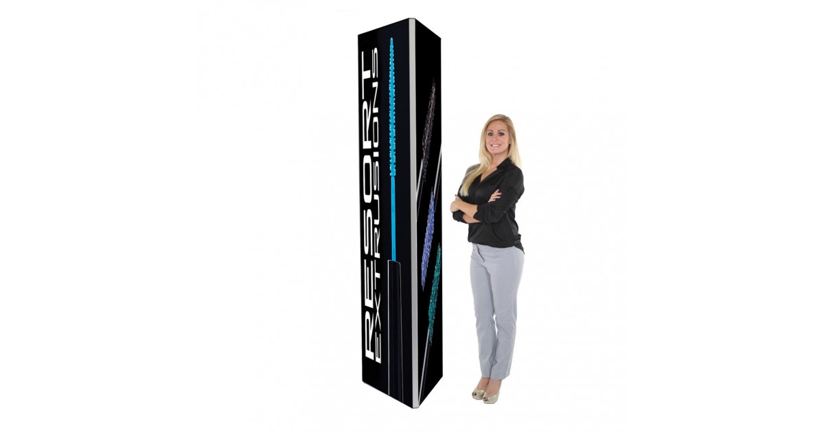 Trade Show Tower Triangle 2 ft x 8 ft- SEG Fabric Displays