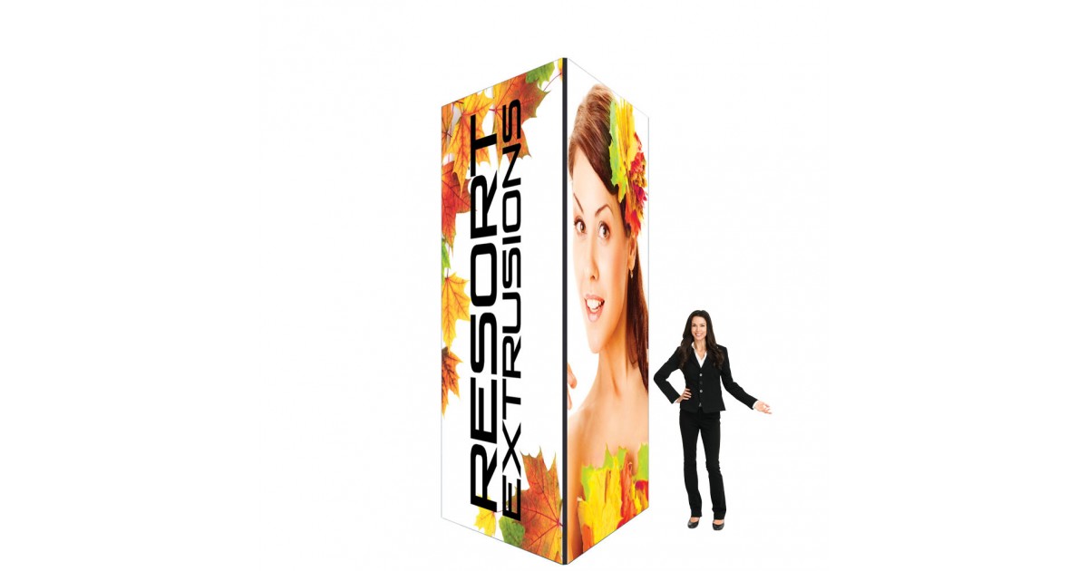 Tower Display | 12ft Tall Exhibit | Portable SEG Fabric Frame