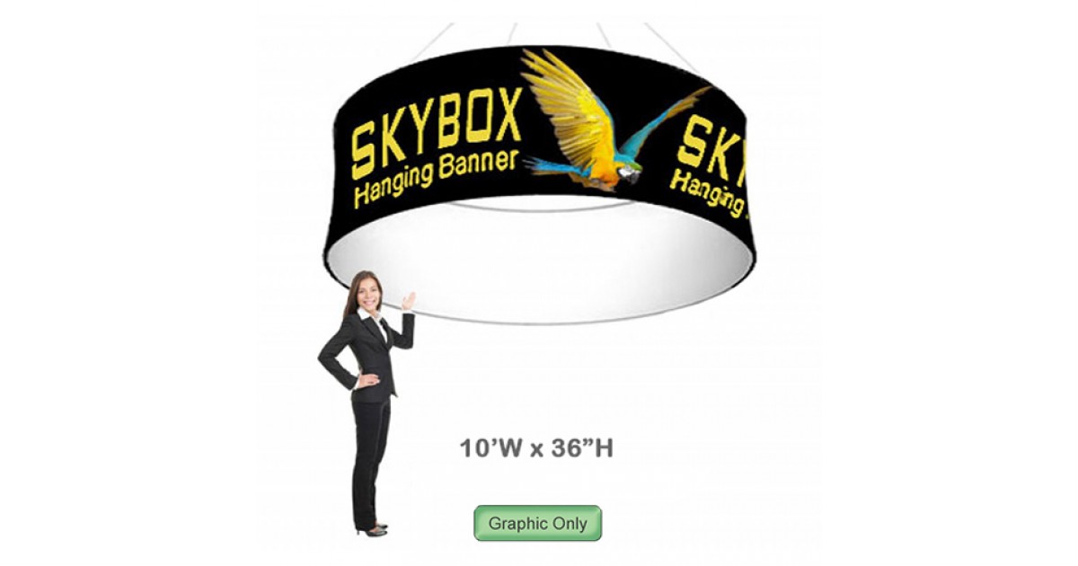 Graphics for Circular Hanging Banners 36 x 10 - Graphic Service