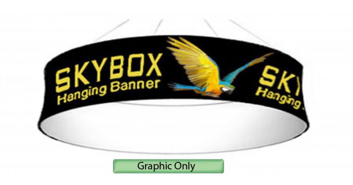 Round Ceiling Banner Skybox 24hx12ft | Hanging Banner
