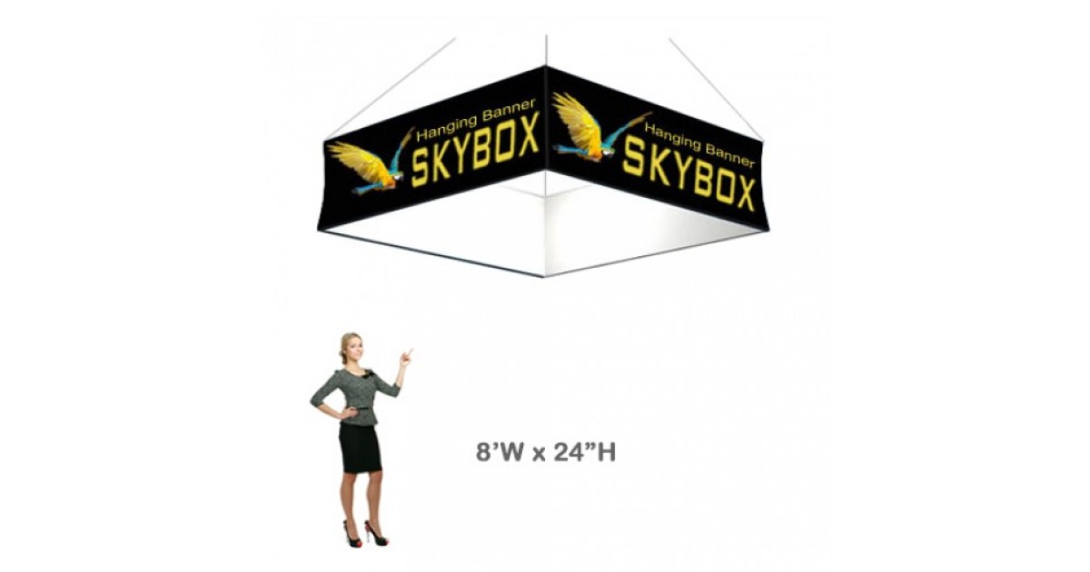 Square Hanging Banner 8 x 24 | Anything Display