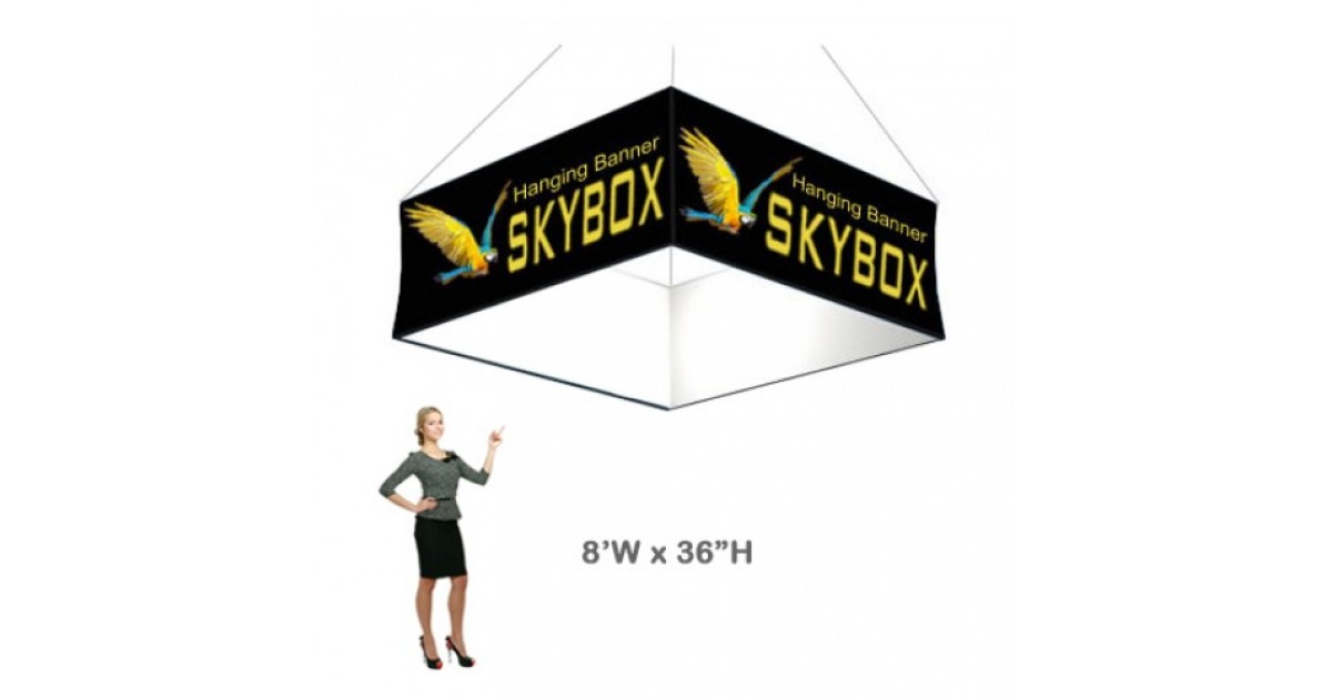 Square Hanging Banner 8 x 36 | Anything Display
