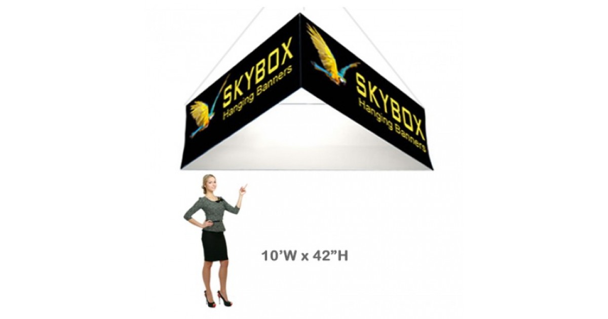 Triangle Hanging Banner 42h x 10ft