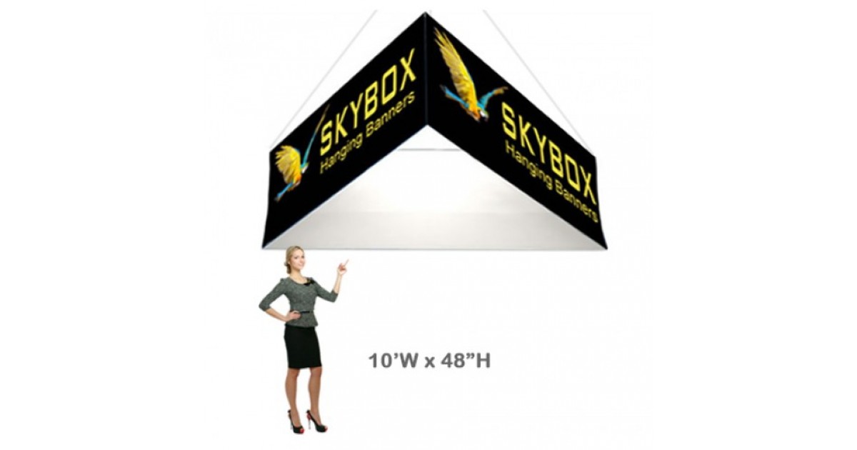 Triangle Hanging Banner 48h x 10ft