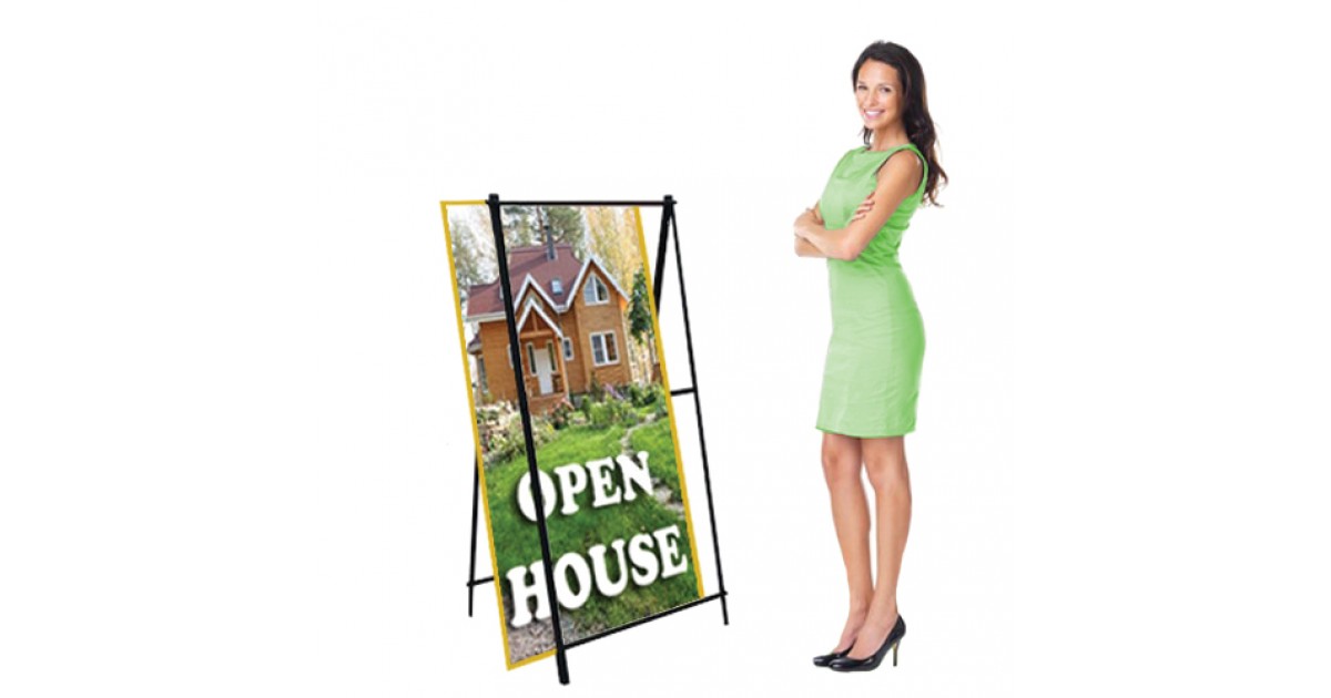 Buy 24x48 A-Frame Sidewalk Outdoor Sign Display Holder