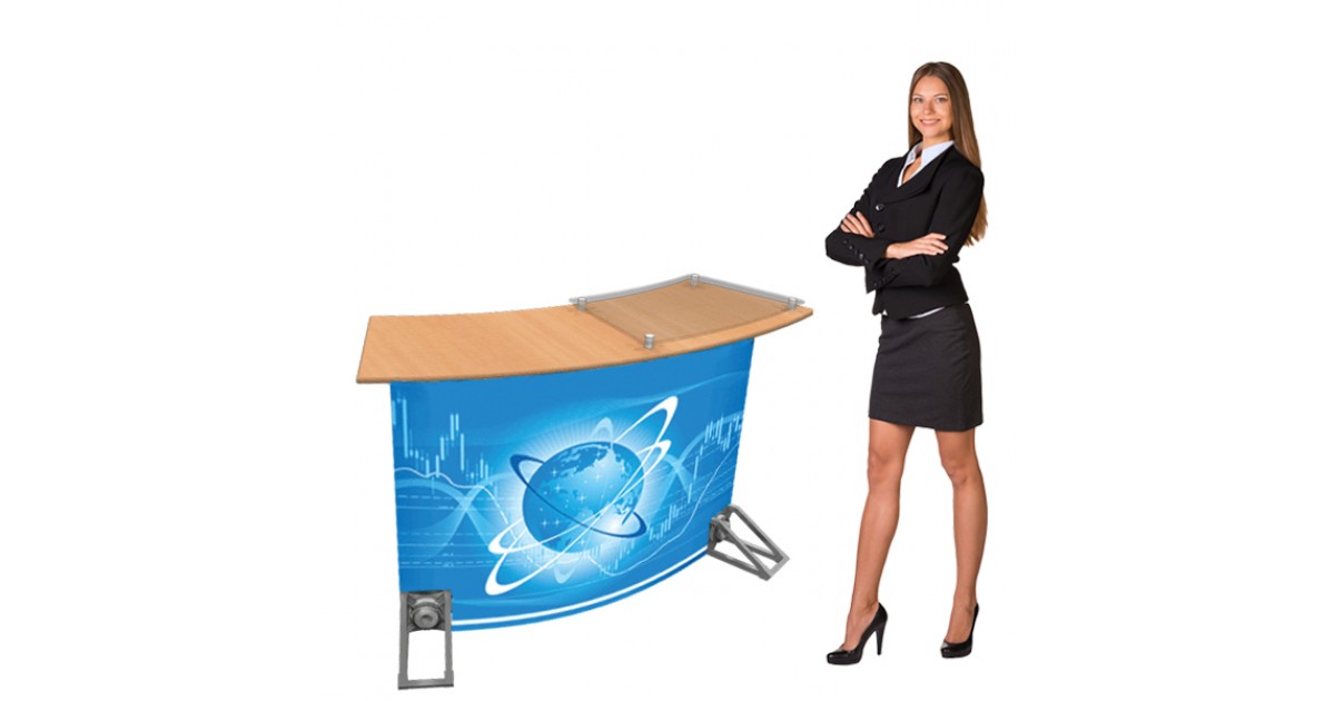 Curved Truss Table Counter Display | Anything Display