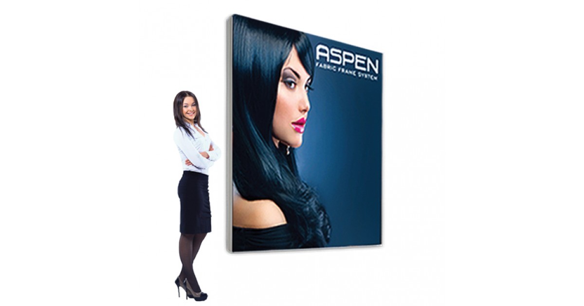 Hanging Fabric Poster Frame or Free Standing Banner Aspen 7x7 Display