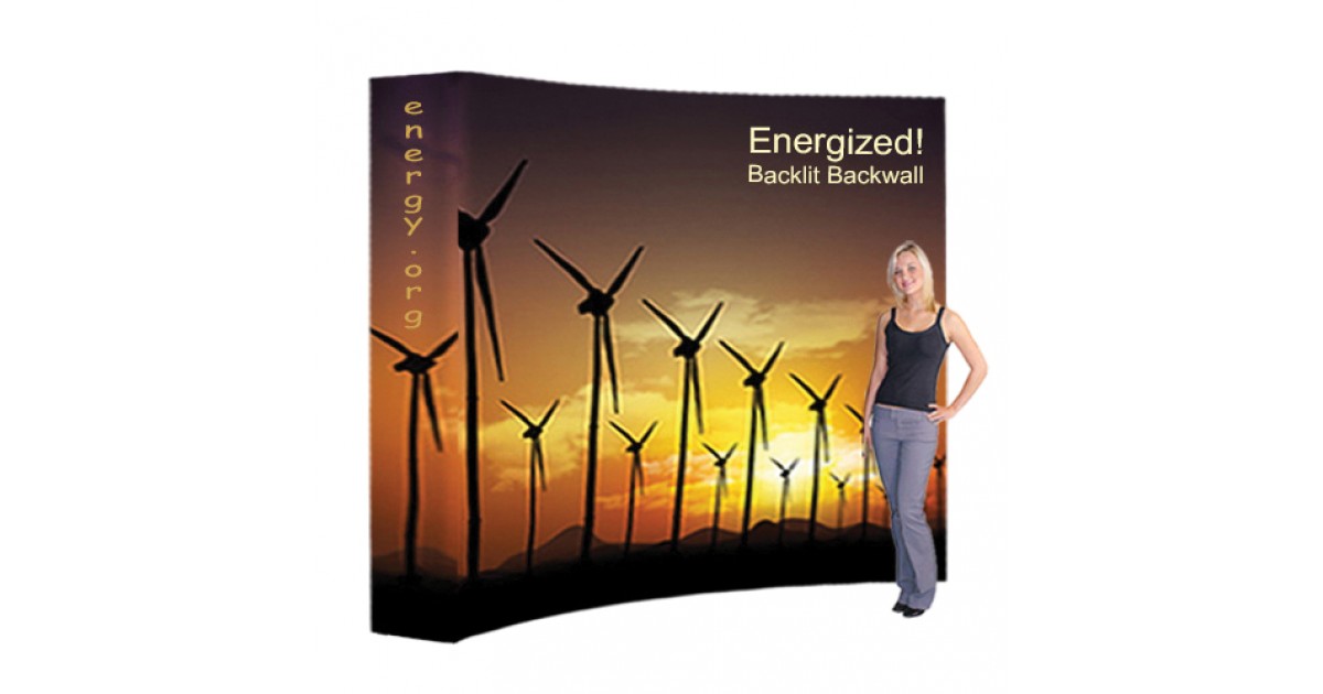 Curved Back Lit Popup Display 10ft | Anything Display