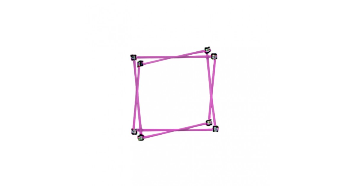 Tabletop Popup Booth Frame Coyote 1x1 - Frame only Hardware