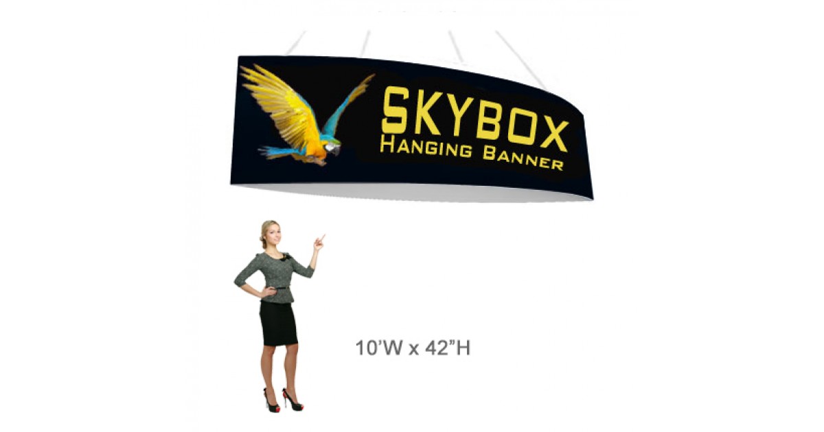 Football Shaped Hanging Banner 10x42 | Anything Display