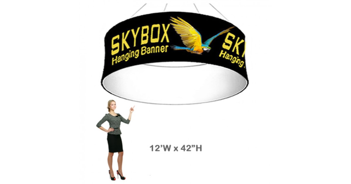 Round Ceiling Banner Skybox 42hx12ft