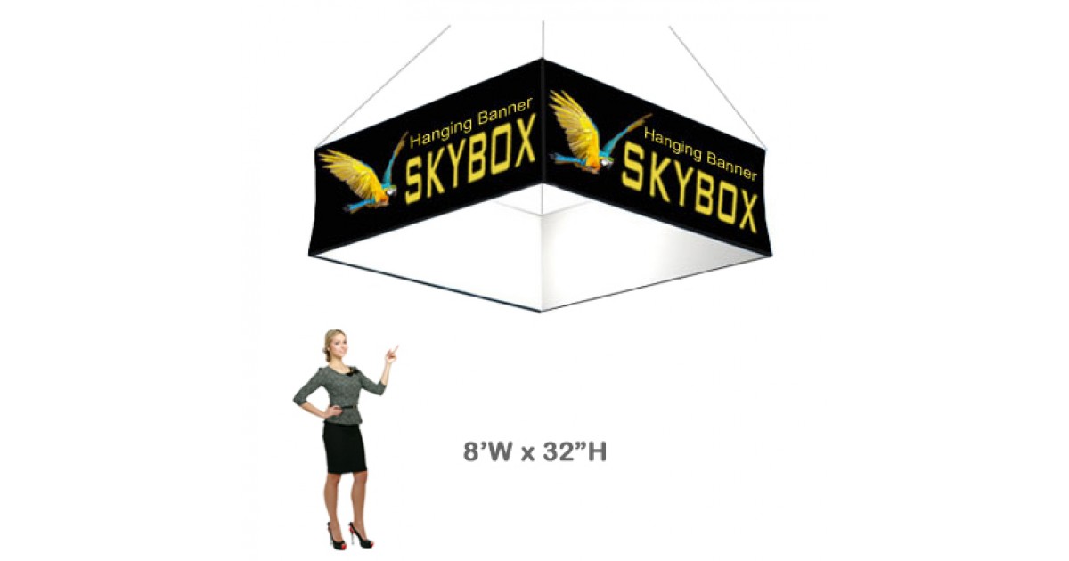 Square Hanging Banner 8 x 32 | Anything Display