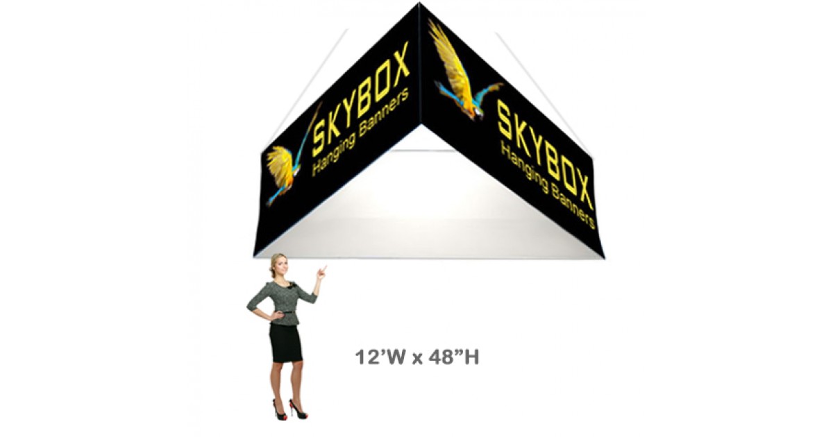 Triangle Hanging Banner 48 in H x 12 ft W