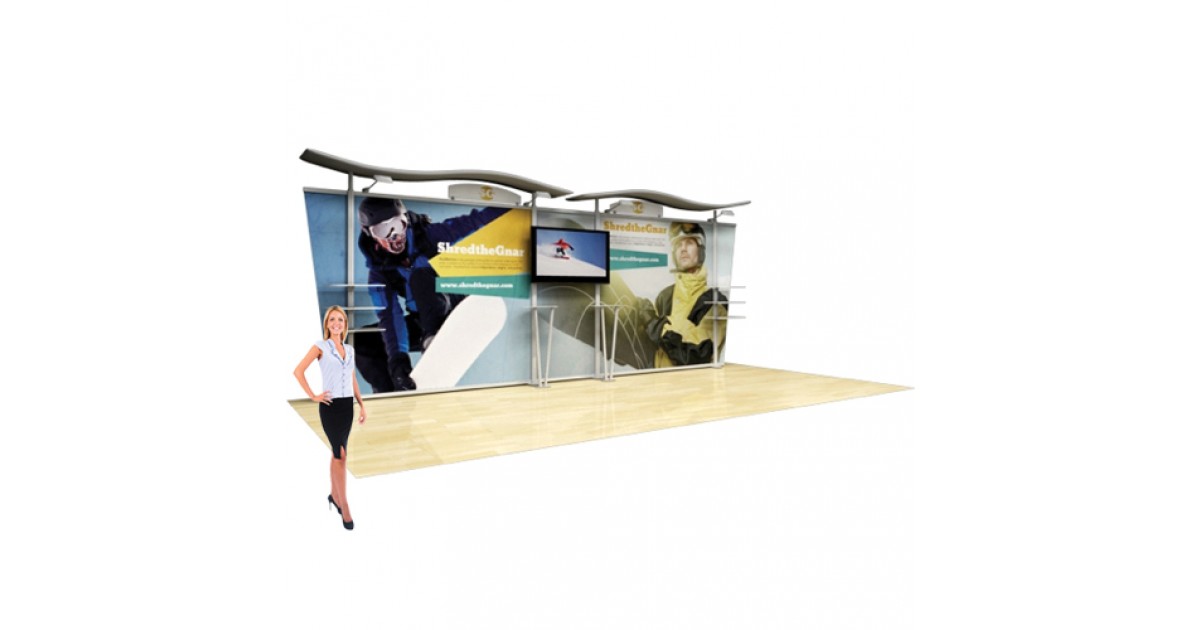 Wide Hybrid Modular Booth 20ft | Anything Display