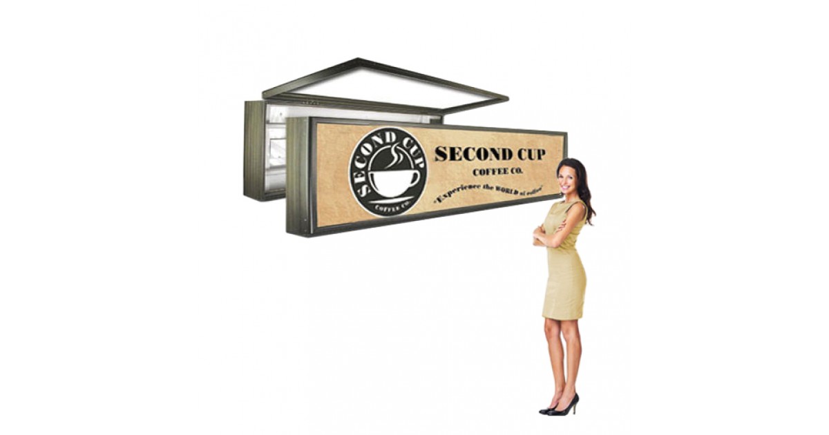 Light Box Outdoor Hinged Aluminum LED Lightbox 24 x 120 Economy