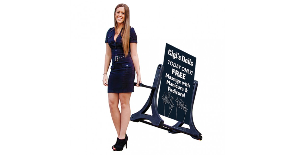 Rolling Sidewalk Sign | Chalk Sign Board | Anything Display