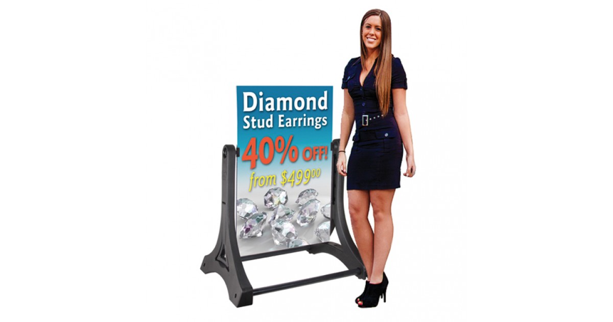 Rolling Sidewalk Stand Sign 24x36 | Anything Display
