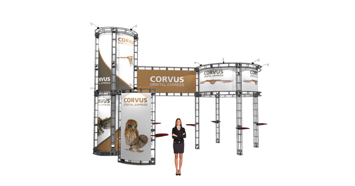 Truss Display - 20ft Island Exhibits - Corvus System Booth