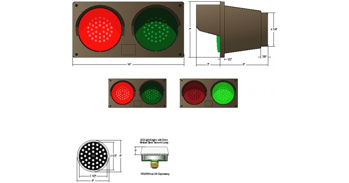 LED Traffic Control Signal 14x7 | Anything Display