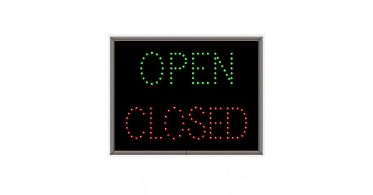Outdoor Open Closed LED Display 14 x 18