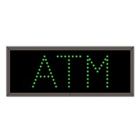 Outdoor LED ATM Sign 7 x 18, Green - readable in sunlight