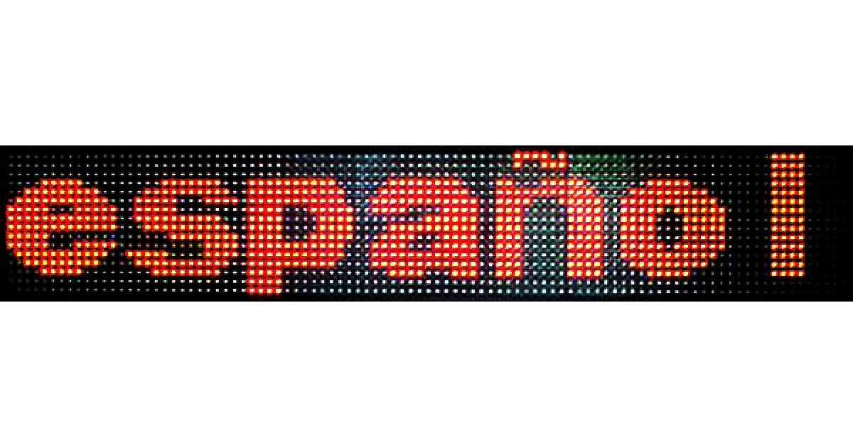 LED Indoor Outdoor Sign 19x118 - Scrolling Message Display