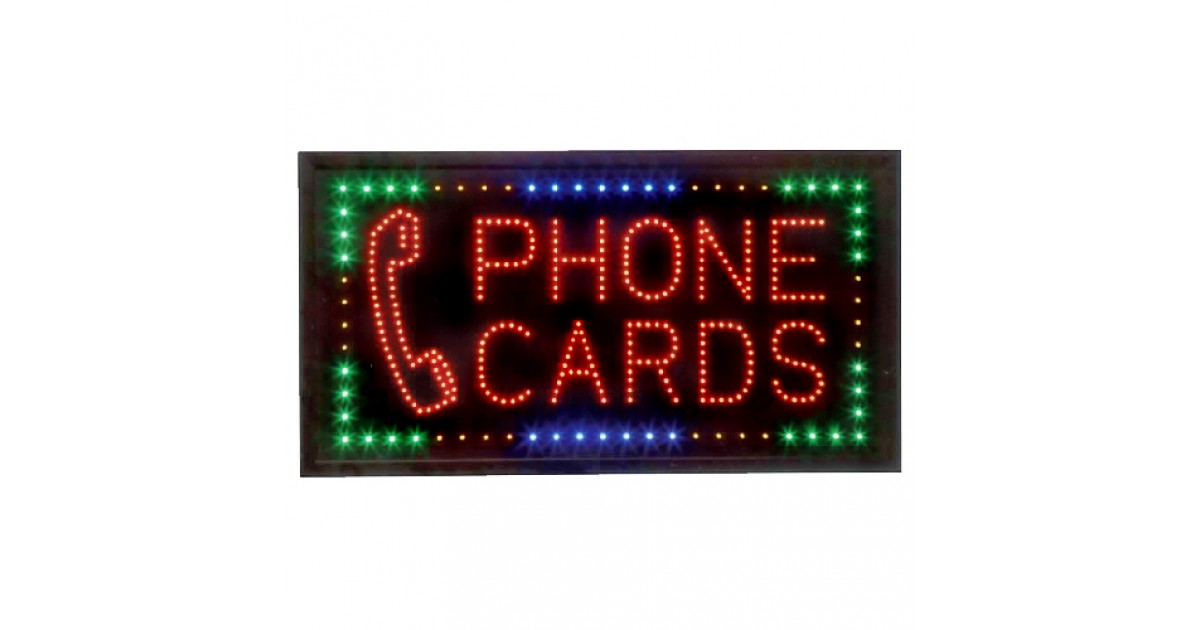 Animated LED Product Sign - Phone Cards