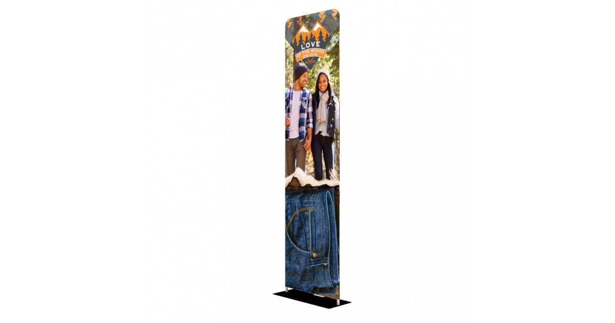 One Choice 2 ft x 8 ft Banner Stand - Double Sided Graphic