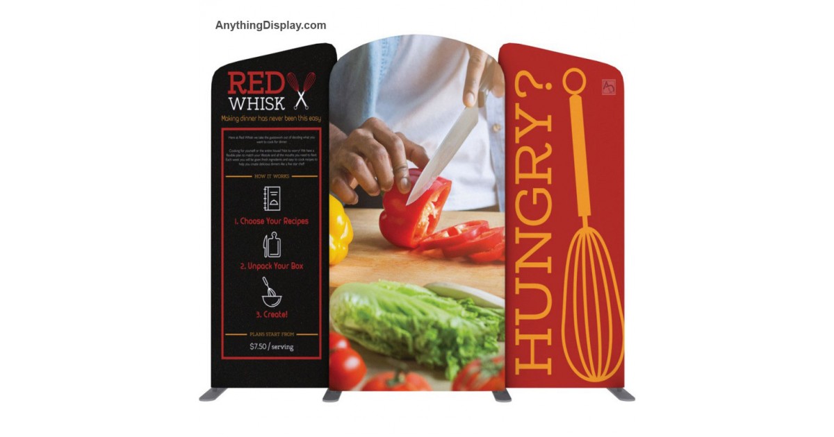 10 ft Multitube 3 Panel Display - EZ Tube Connect Modular Tube