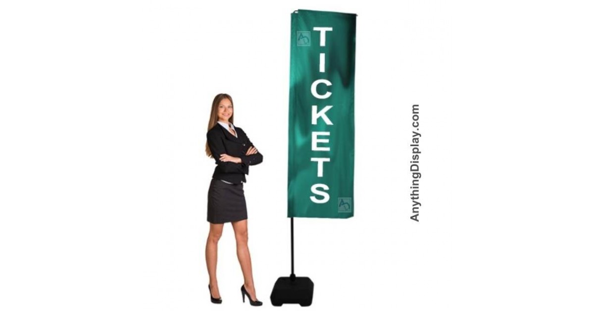 Flag Banner 8ft Tall Wind Dancer - Custom Designed Feather Flags