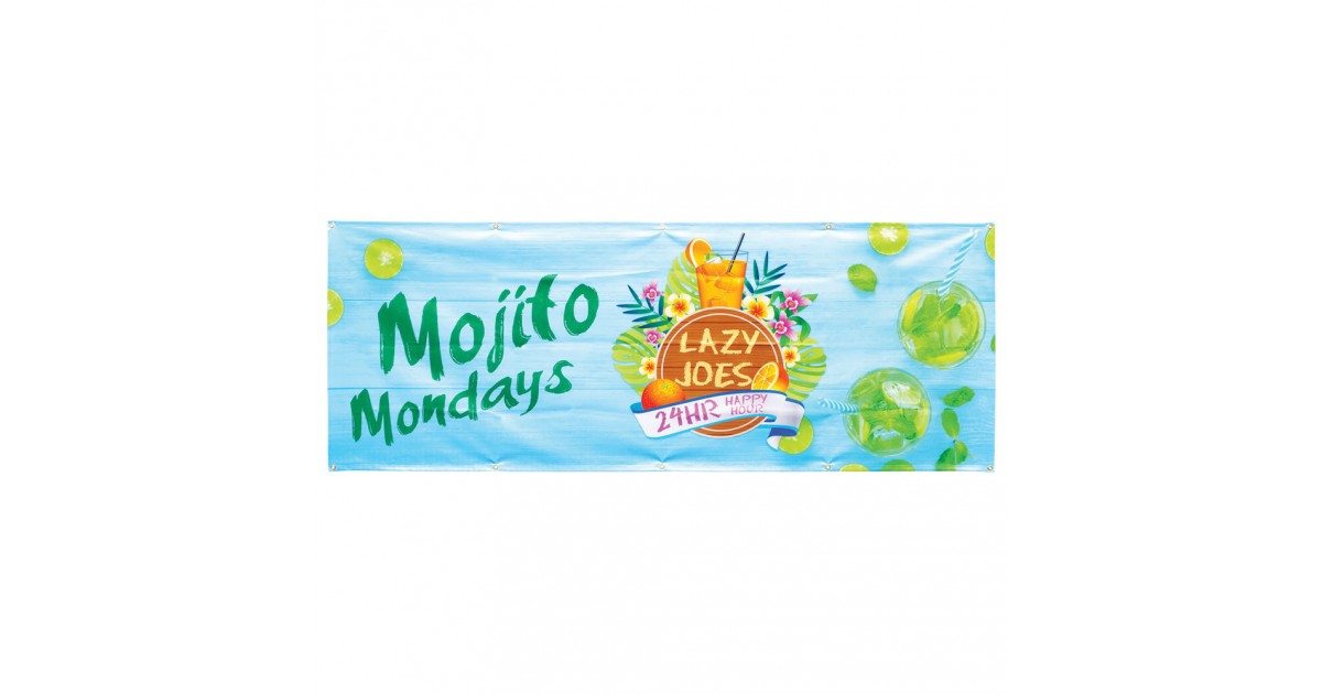 One Choice Custom Indoor Banner 3ft x 8ft - Satin Fabric washable