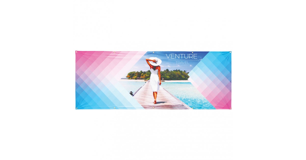 One Choice Custom Outdoor Banner 3ft x 8ft - Mesh Fabric Display