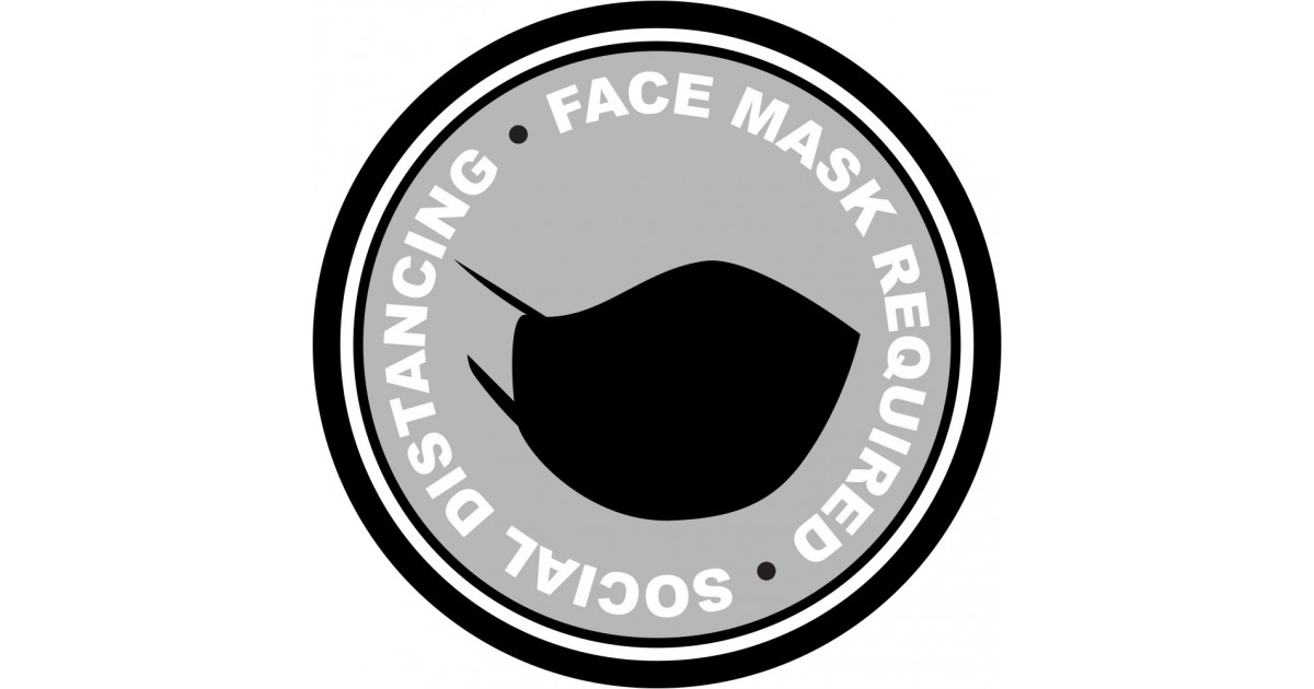 Face Mask Required 12" floor sticker
