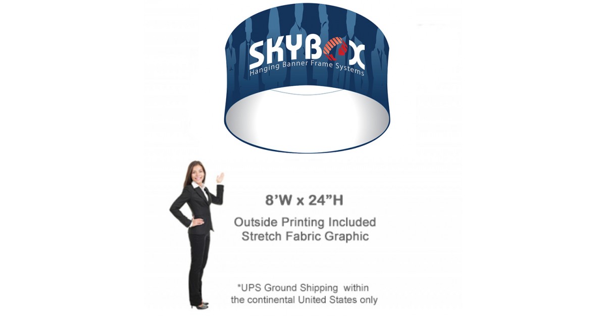 Round Shaped Hanging Banner 8x24 | Anything Display
