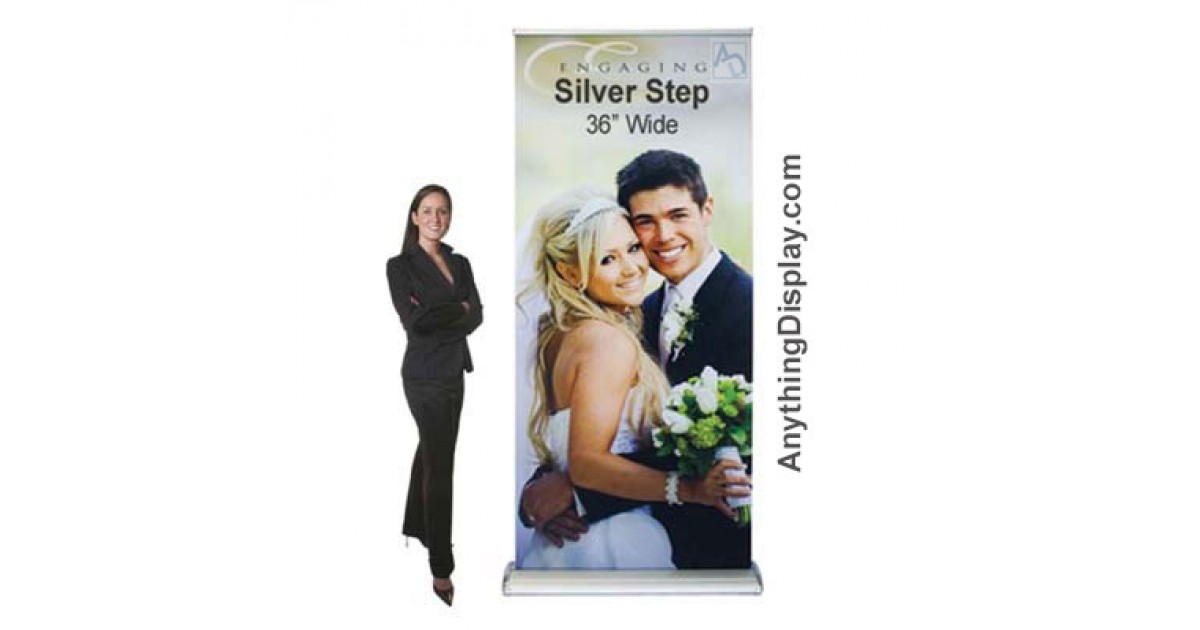 Buy 36in Double Sided SilverStep Banner Stand Display
